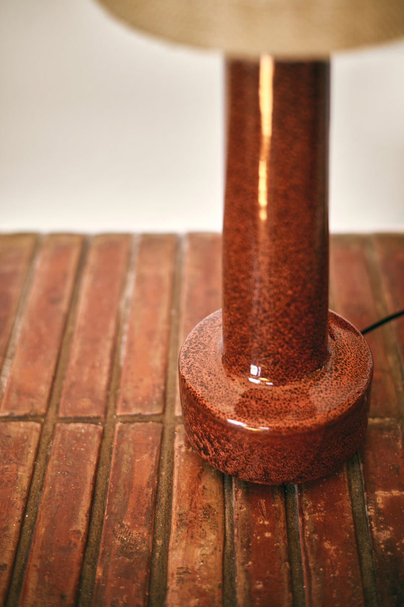 HKliving® - Lamp Base - Retro Stoneware - Red – Industry & Co - Home
