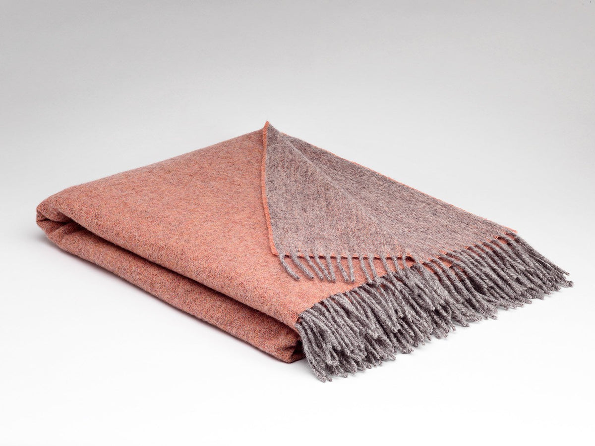 Irish Wool Blanket - Peach Nectar – Industry & Co - Home