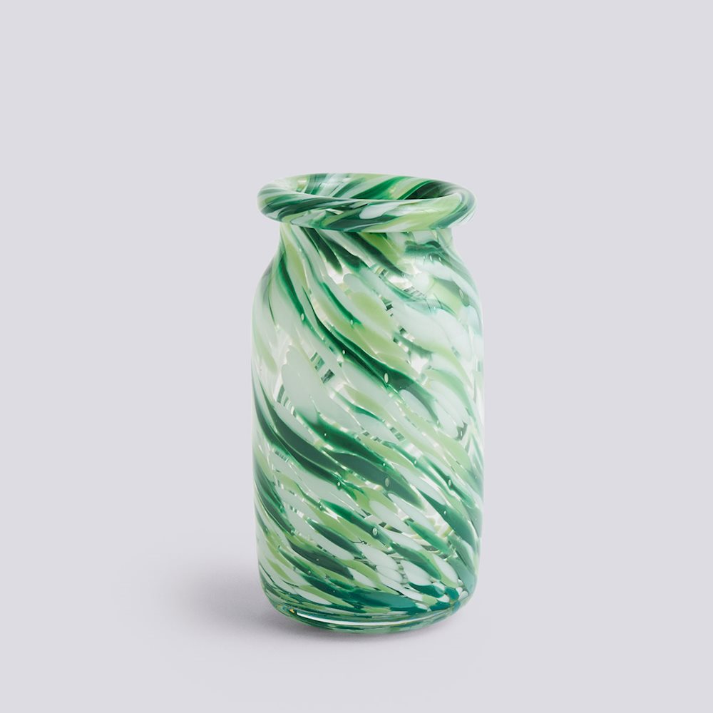 Splash Vase - Roll Neck - Green Swirl – Industry & Co - Home